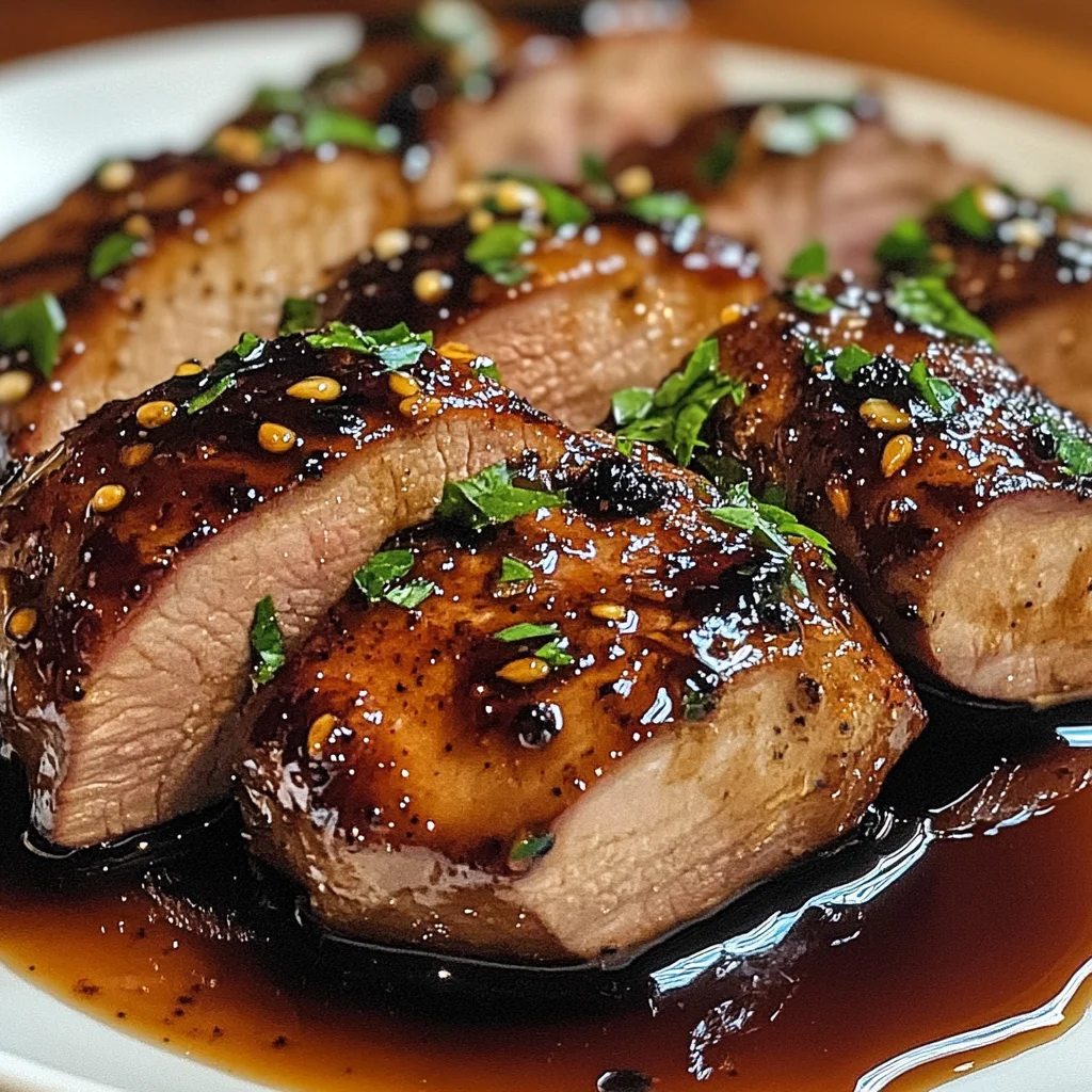 Balsamic–Glazed beef Tenderloin